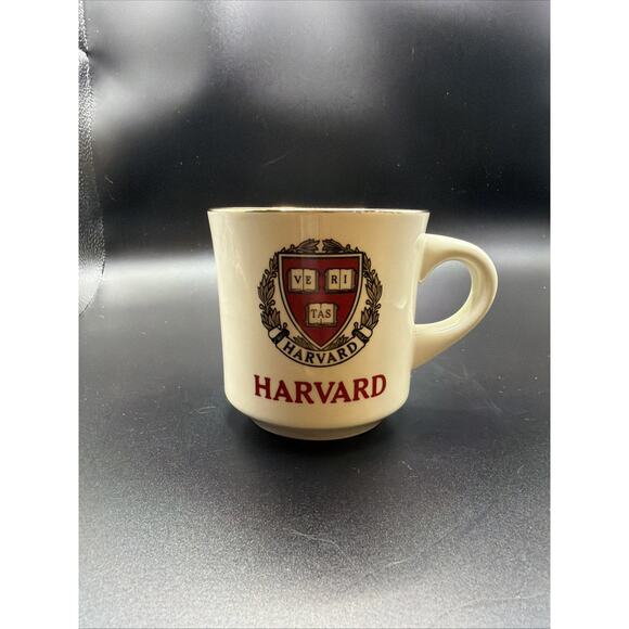 Other | Vintage Harvard University Red Veritas Shield Logo Coffee Tea ...